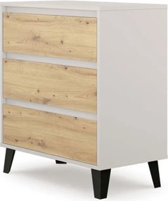 Komoda Borg 3s/70 kašmír / dub artisan
