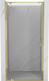 Mexen Exo, výklopné sprchové dveře 75 cm, čiré sklo, zlatá, 8181-075-000-50-00