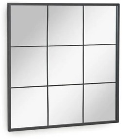 Nástěnné zrcadlo ulrica 80 x 80 cm černé MUZZA