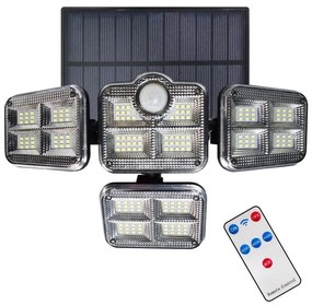 LED Solární reflektor se senzorem pohybu a soumraku 30W/3,7V 2400 mAh IP47 + DO