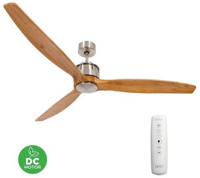 BEACON LUCCI AIR AIRFUSION AKMANI 210506 60“ matný chrom/teak Reverzní stropní ventilátor