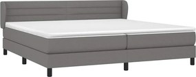 Box spring postel s matrací tmavě šedá 200x200 cm textil 3126350