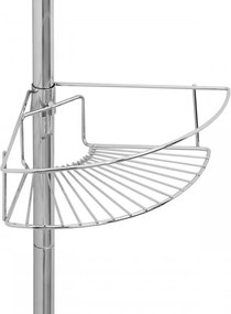 Erga Scopic, rohová teleskopická sprchová tyč 4 policová XL, chromová, ERG-YKA-CH.SCOPIC-XL-CHR