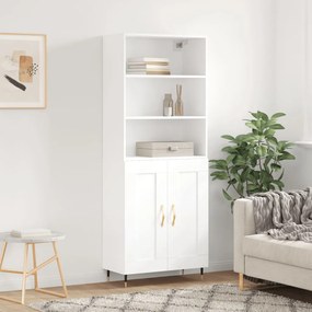 Skříň highboard bílá 69,5 x 34 x 180 cm kompozitní dřevo