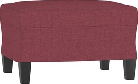 3místná pohovka s podnožkou vínová 180 cm textil 3201157
