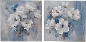 Sada ručně malovaných obrazů na plátně Flowers, 2 díly