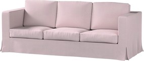 Potah na pohovku IKEA  Karlanda 3-místná nerozkládací, dlouhý barva růžová látka pletený vzor