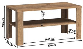 Kondela Konferenční stolek, dub lefkas, TEDY TYP T13