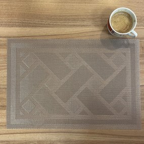 Prostírání Deluxe pod talíř Kendrick světle hnědá 35x45cm TiaHome