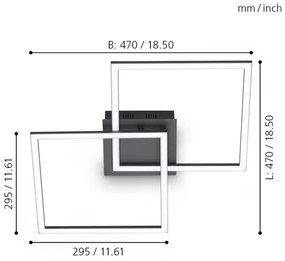 Eglo 75553 - LED Stmívatelný přisazený lustr PALMAVES LED/28W/230V 3000-6500K+DO