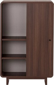 Skříňka v dekoru ořechu v tmavě přírodní barvě 70x110x34 cm Torina – Nordure