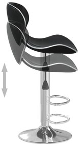 vidaXL Marketos Barová stolička černá umělá kůže