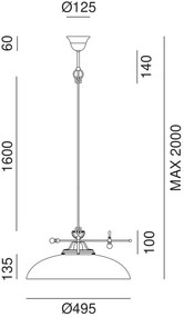 Il Fanale Rustikální závěsné svítidlo COUNTRY ø 495mm