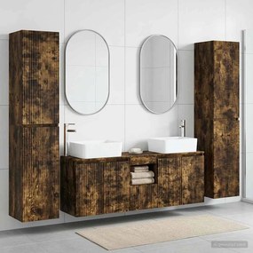 Sada koupelnového nábytku 5 ks Kouřový dub 33 x 34,5 x 160 cm 3406038