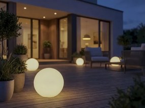 Kanlux 45932 - Venkovní lampa STONO 1xE27/20W/230V pr. 40 cm IP65 bílá