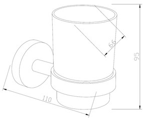 Mexen příslušenství, LOFT držák na kartáček, chrom, 7012638-00