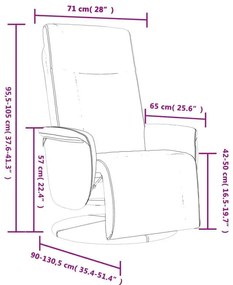 Křeslo relaxační, polohovací, otočné, ekokůže béžová, NoBi PULSAR