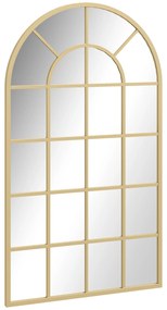 HOMCOM nástěnné zrcadlo šatní zrcadlo 110 x 62 cm dekorativní závěsné zrcadlo s kovovým rámem do ložnice a obývacího pokoje ve zlaté barvě | Aosom.de