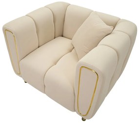 Designové křeslo Baudouin krémové