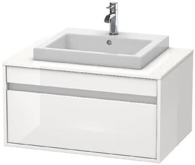 Duravit Ketho - Umyvadlová skříňka 43x80x55 cm, 1 zásuvka, lesklá bílá KT679402222