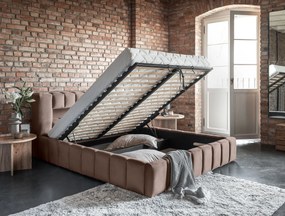 Dvoulůžková postel LAMICA I 180x200 s LED osvětlením Monolith - výběr z 4 provedení