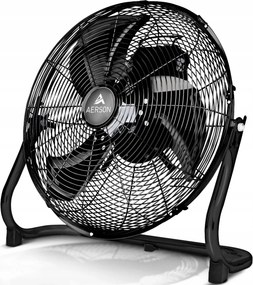 Podlahový Ventilátor 40 cm černý větráček 75 W silný a tichý