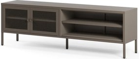 Šedý kovový TV stolek 160x50x35 cm Fayna – Marckeric