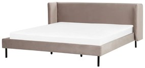 Sametová postel 180 x 200 cm taupe ARETTE Beliani