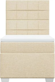 Box spring postel s matrací krémová 100 x 200 cm textil 3292704