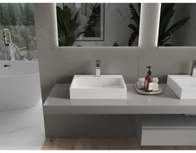 Mexen Ava, umyvadlo na desku z konglomerátu 50 x 38 cm, bílá, 23015001