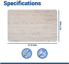 Světle hnědá z křemeliny koupelnová předložka 50x80 cm Puna – Wenko