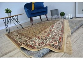 koberec WINDSOR 22925, Berber střapce, květiny žakard, béžová velikost 160x230 cm | krásné koberce cz