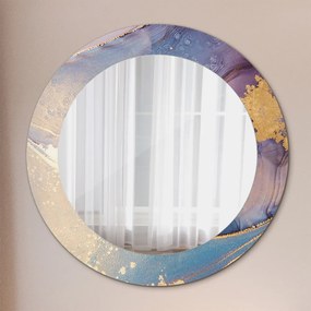 Kulaté dekorativní zrcadlo na zeď Mramorový kámen fi 60 cm