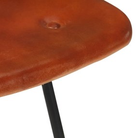 vidaXL Barové stoličky 4 ks hnědé pravá kůže