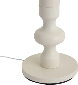 Retro stojací lampa béžová s látkovým stínidlem 160 cm - Captain