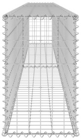 vidaXL Marketos Gabionová zeď s víky pozinkovaná ocel 300 x 30 x 50 cm