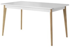 MAXIVA Jídelní stůl rozkládací - PST140, 140/180x80, dub riviéra/matná bílá