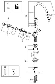 GROHE 31831001 - Dřezová baterie COSTA L lesklý chrom