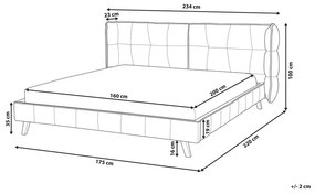 Manželská postel 160 cm SENEL (s roštem) (šedá). 1007510