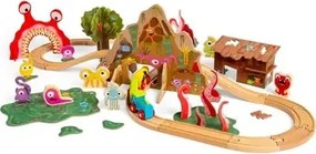 Bigjigs Rail Dřevěná vláčkodráha Příšerky / 50 dílků / od 3 let
