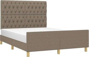 Rám postele bez matrace taupe 140 x 200 cm textil 3125304