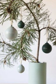 Vánoční ozdoby Xmas Stories 6 cm tmavě zelené a šedozelené 4 ks