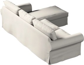 Potah na pohovku IKEA Ektorp 2-místná s lenoškou barva šedá látka pletený vzor