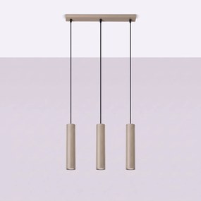 Sollux Lighting Závěsné svítidlo LAGOS 3L taupe