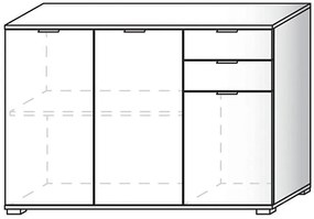 Casarredo - Komfort nábytek Komoda ADELI 3D2S bílá mat