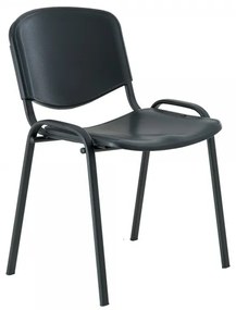 Plastová konferenční židle ISO - černé nohy, černá