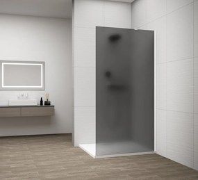 Polysan Esca White Matt jednodílná sprchová zástěna 120 x 210 cm k instalaci ke stěně bílá kouřové matné sklo ES1412-03