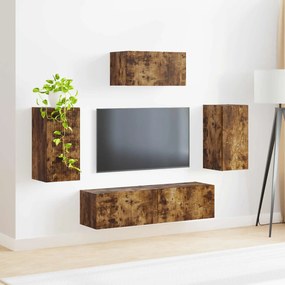 Sestava TV skříněk 5 ks Kouřový dub Kompozitní dřevo 3409074