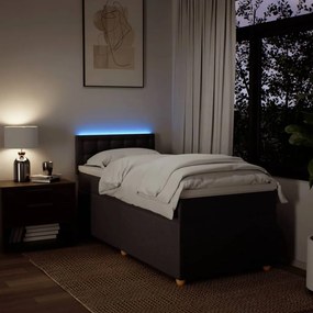 Box spring postel s matrací tmavě hnědá 90x190 cm textil 3288852