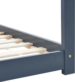 Rám dětské postele šedý masivní borové dřevo 90 x 200 cm 283354
